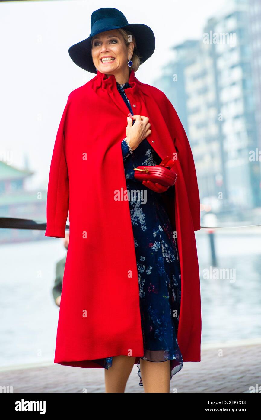 Queen Maxima at the opening of the Humania exhibition at the NEMO ...