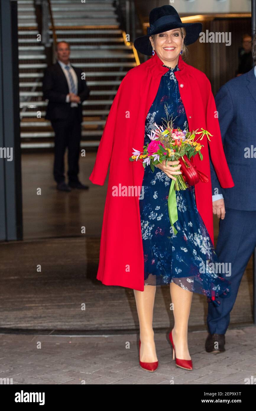 Queen Maxima at the opening of the Humania exhibition at the NEMO ...