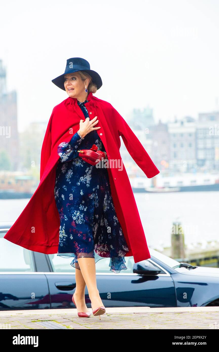 Queen Maxima at the opening of the Humania exhibition at the NEMO ...