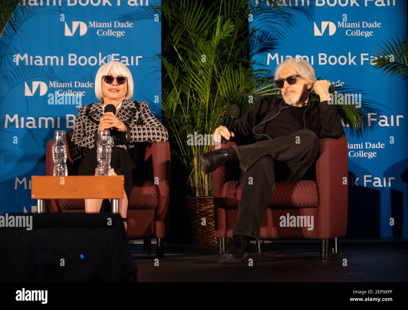 MIAMI, FL - NOV 20: Debbie Harry and Chris Stein are seen during an ...