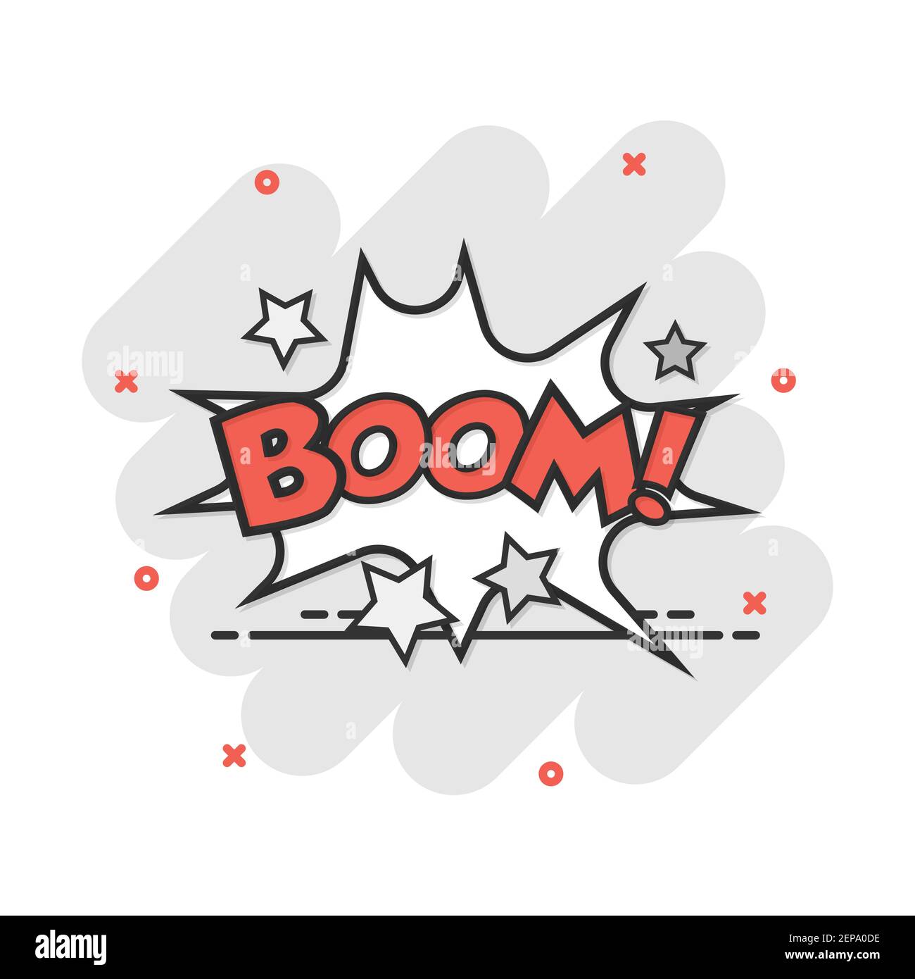 Vector cartoon boom comic sound effects icon in comic style. Sound ...