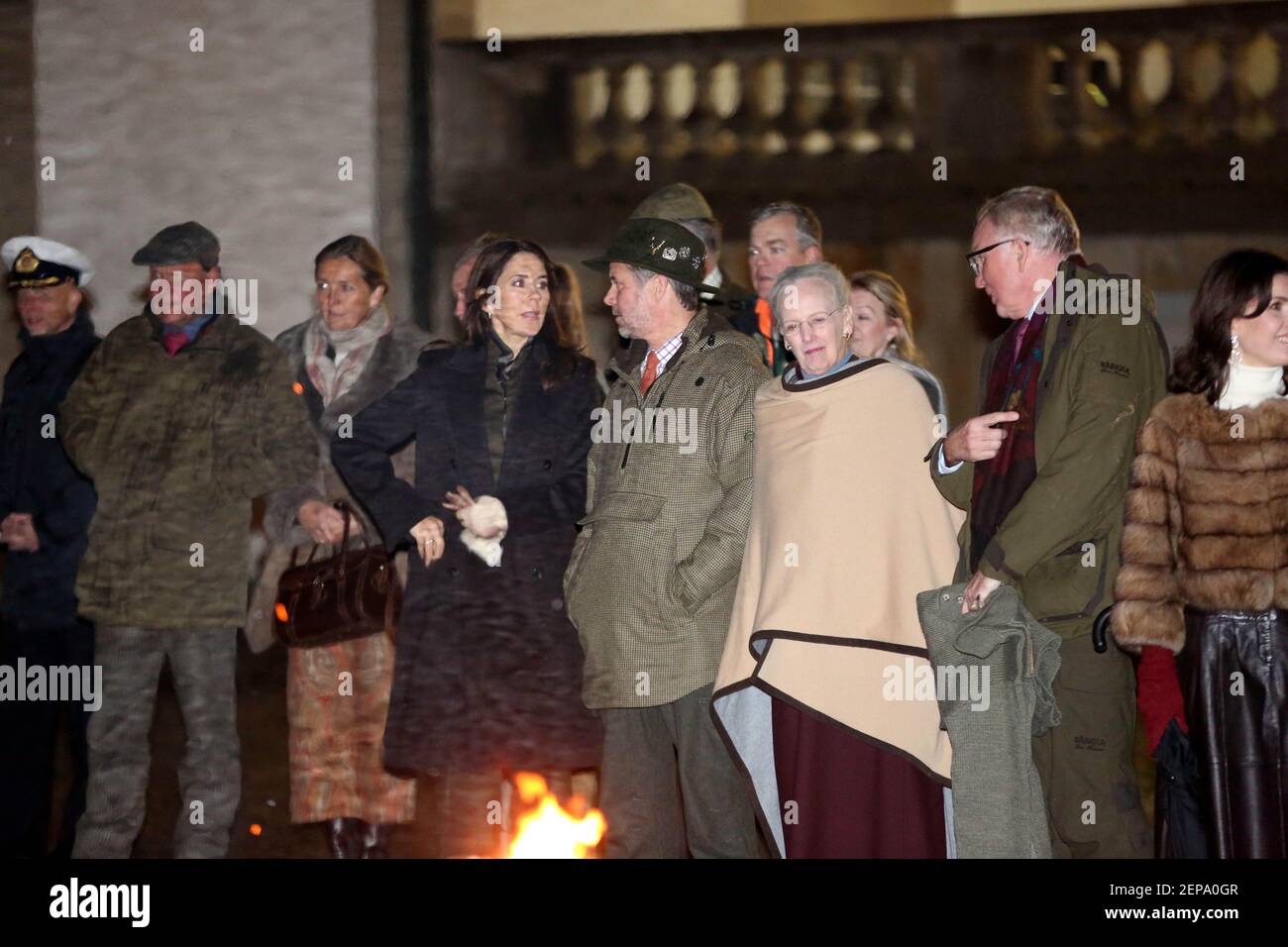 Denmark Queen Margrethe and Princess Mary and Prince Frederik during ...