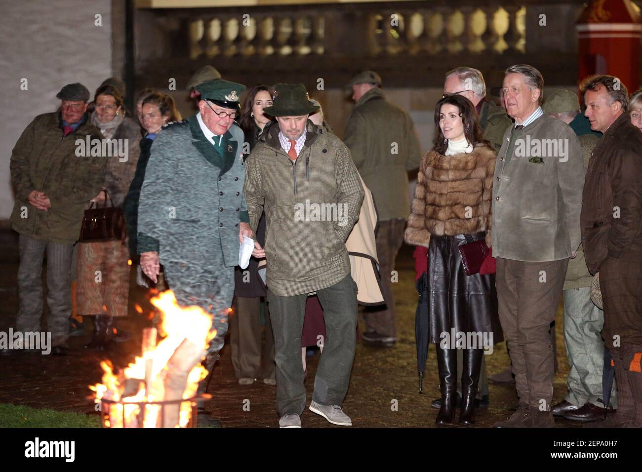 Denmark Queen Margrethe and Princess Mary and Prince Frederik during ...