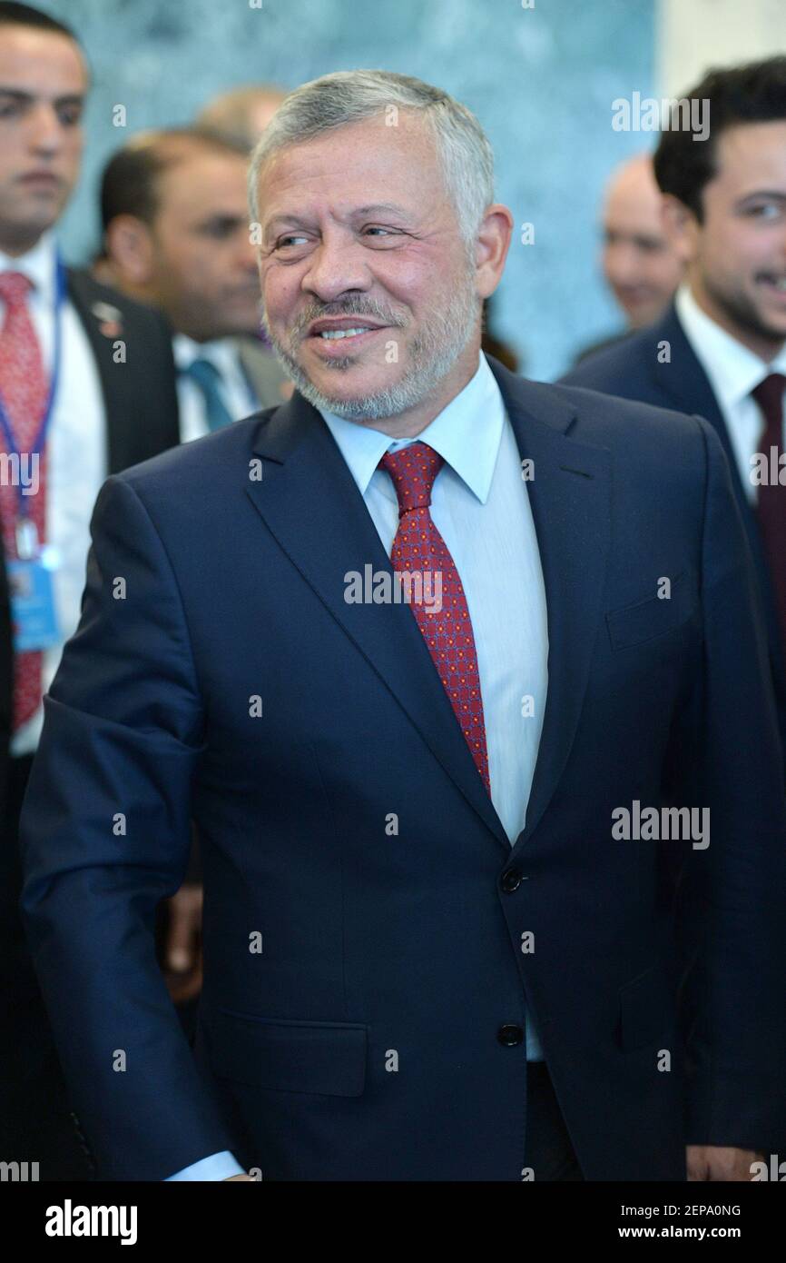 His Majesty King Abdullah II ibn Al Hussein (center), King of Jordan ...