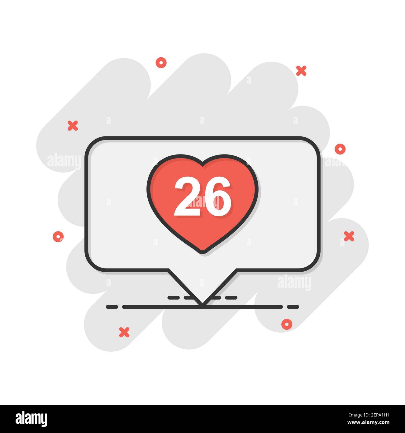 Vector cartoon like, comment, follower icon in comic style. Subscribe ...