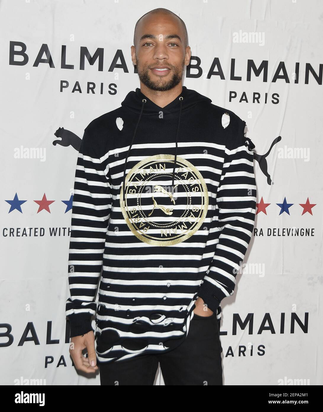 Kendrick Sampson arrives at the PUMA x Balmain Launch Event held at ...