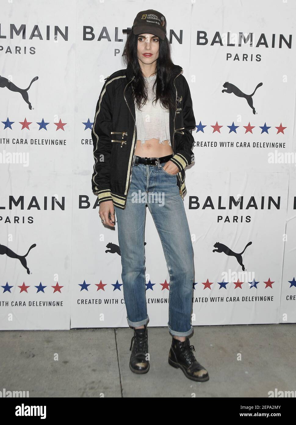 Langley Fox Hemingway arrives at the PUMA x Balmain Launch Event held ...