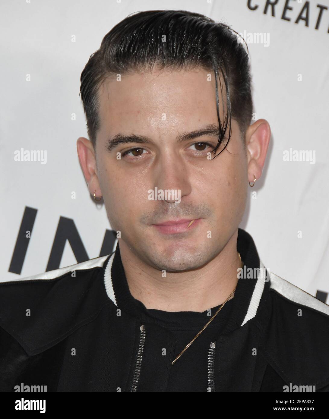 G-Eazy arrives at the PUMA x Balmain Launch Event held at Milk Studios ...