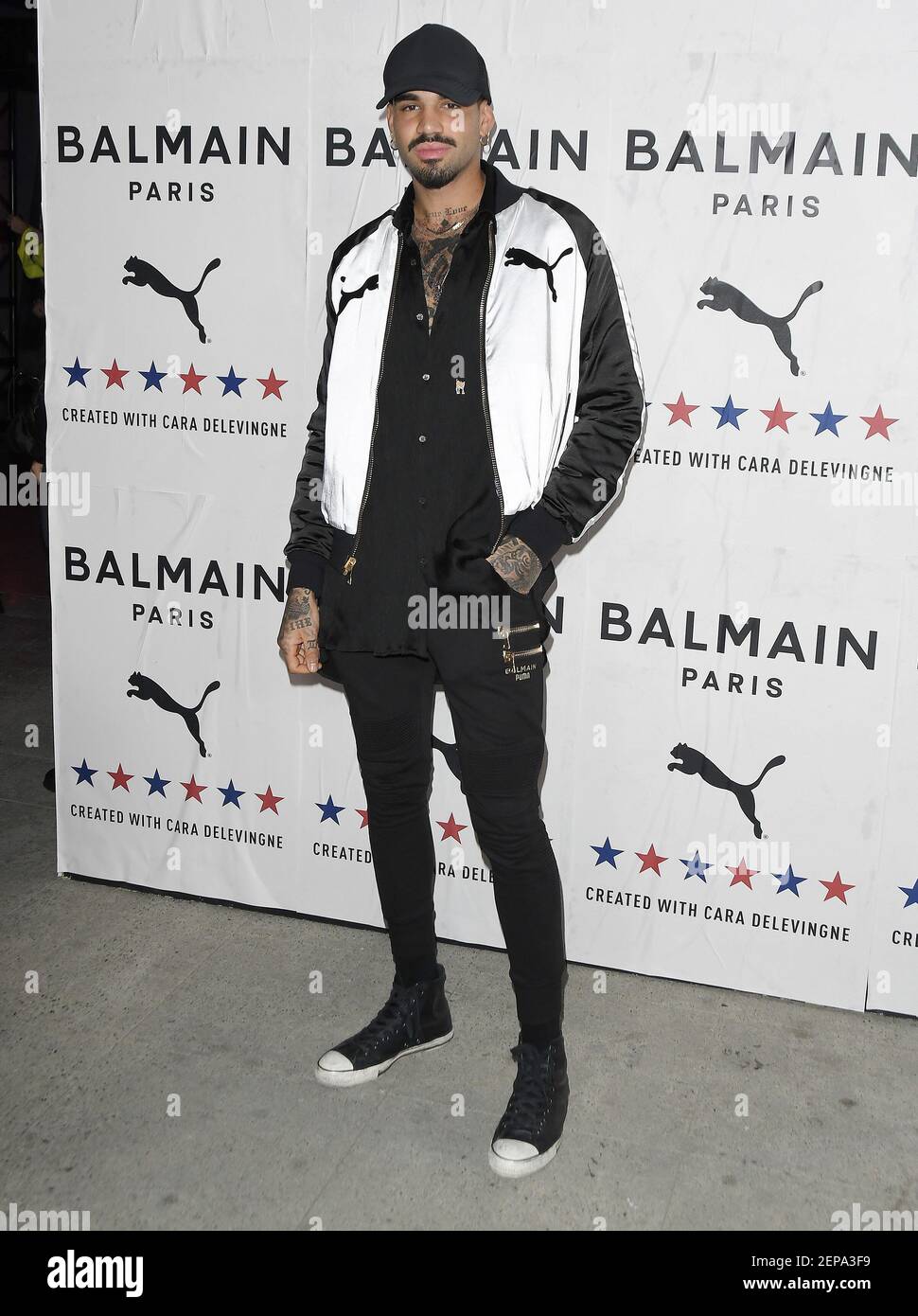 Miles Brockman Richie arrives at the PUMA x Balmain Launch Event held ...