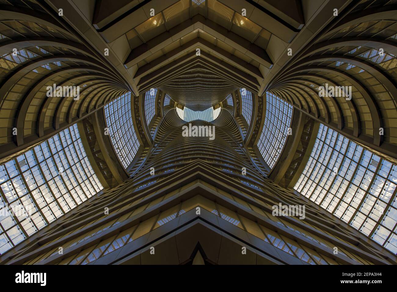 An inside view of Leeza SOHO, a skyscraper designed by late Late Zaha ...