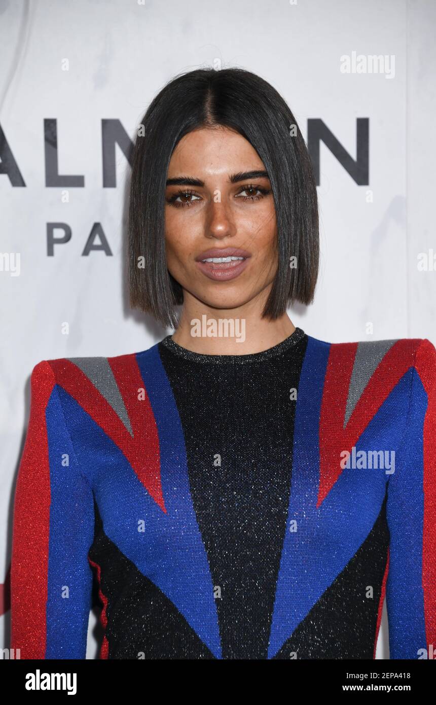Alex Ghantous wearing Puma X Balmain arrives to during the Launch of ...