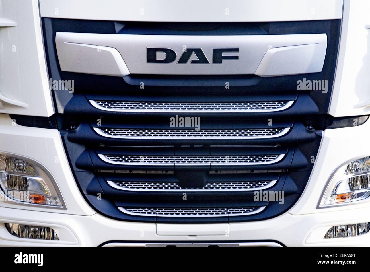 EINDHOVEN, centre, 22-11-2019, Logo and exterior of the DAF Trucks ...