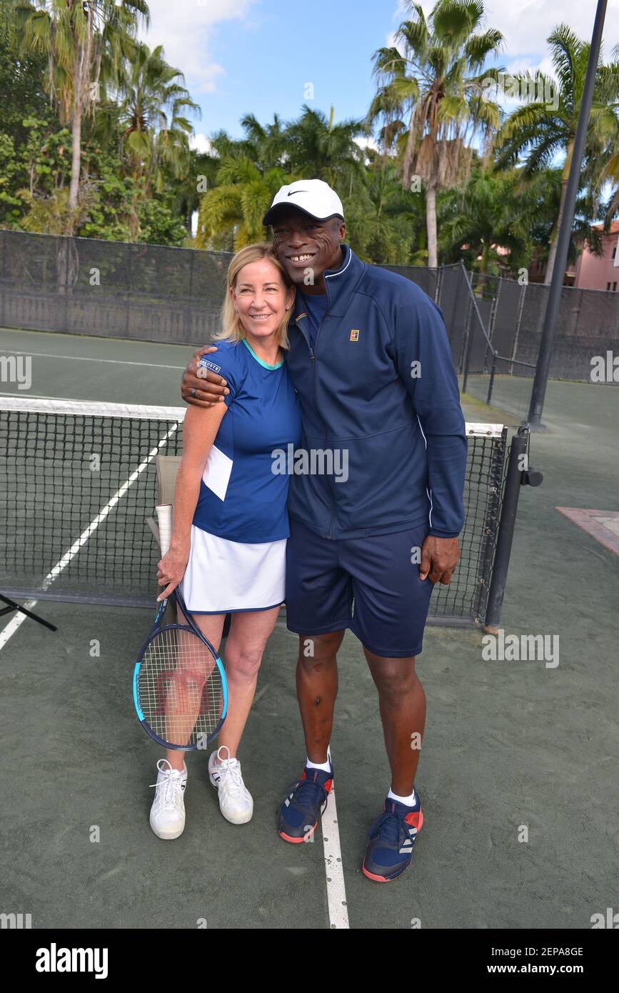 BOCA RATON, FL - NOVEMBER 22: Chris Evert and Seal attend and ...