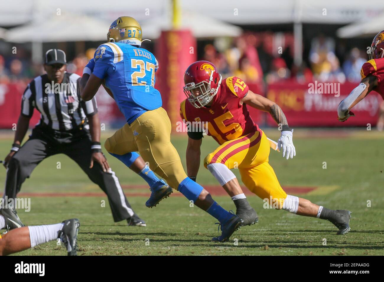 UCLA Bruins running back Joshua Kelley (27) runs the ball during the ...