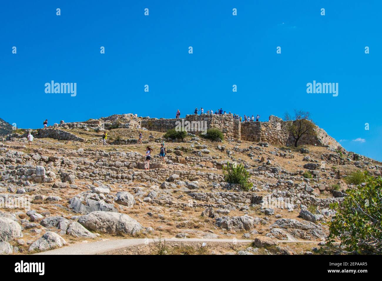 Τhe Mycenaean Acropolis at Archaeological site of Mycenae in ...