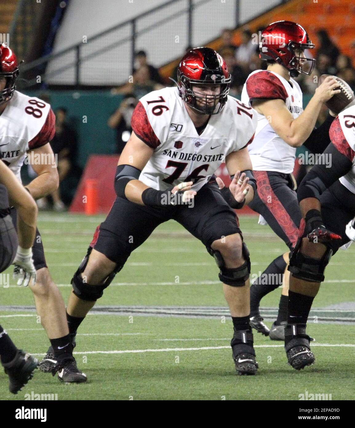 November 23, 2019 - San Diego State Aztecs offensive lineman Zachary ...