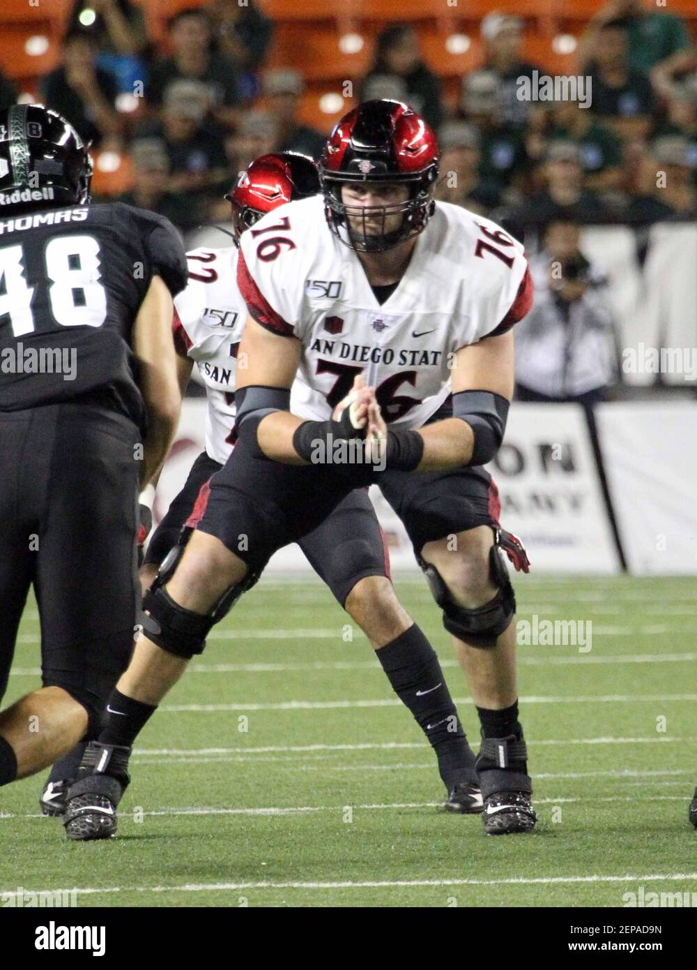 November 23, 2019 - San Diego State Aztecs offensive lineman Zachary ...