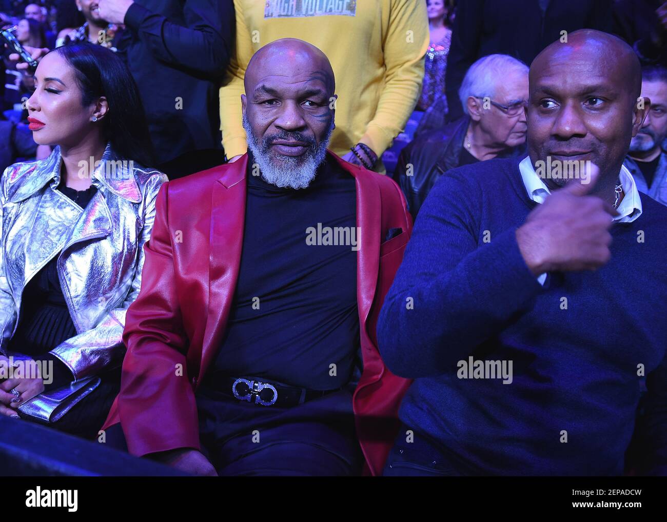 LAS VEGAS - NOVEMBER 23: Mike Tyson on the FOX Sports PBC Pay-Per-View ...