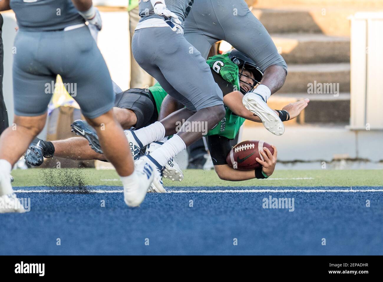 November 23, 2019: North Texas Mean Green quarterback Mason Fine (6 ...