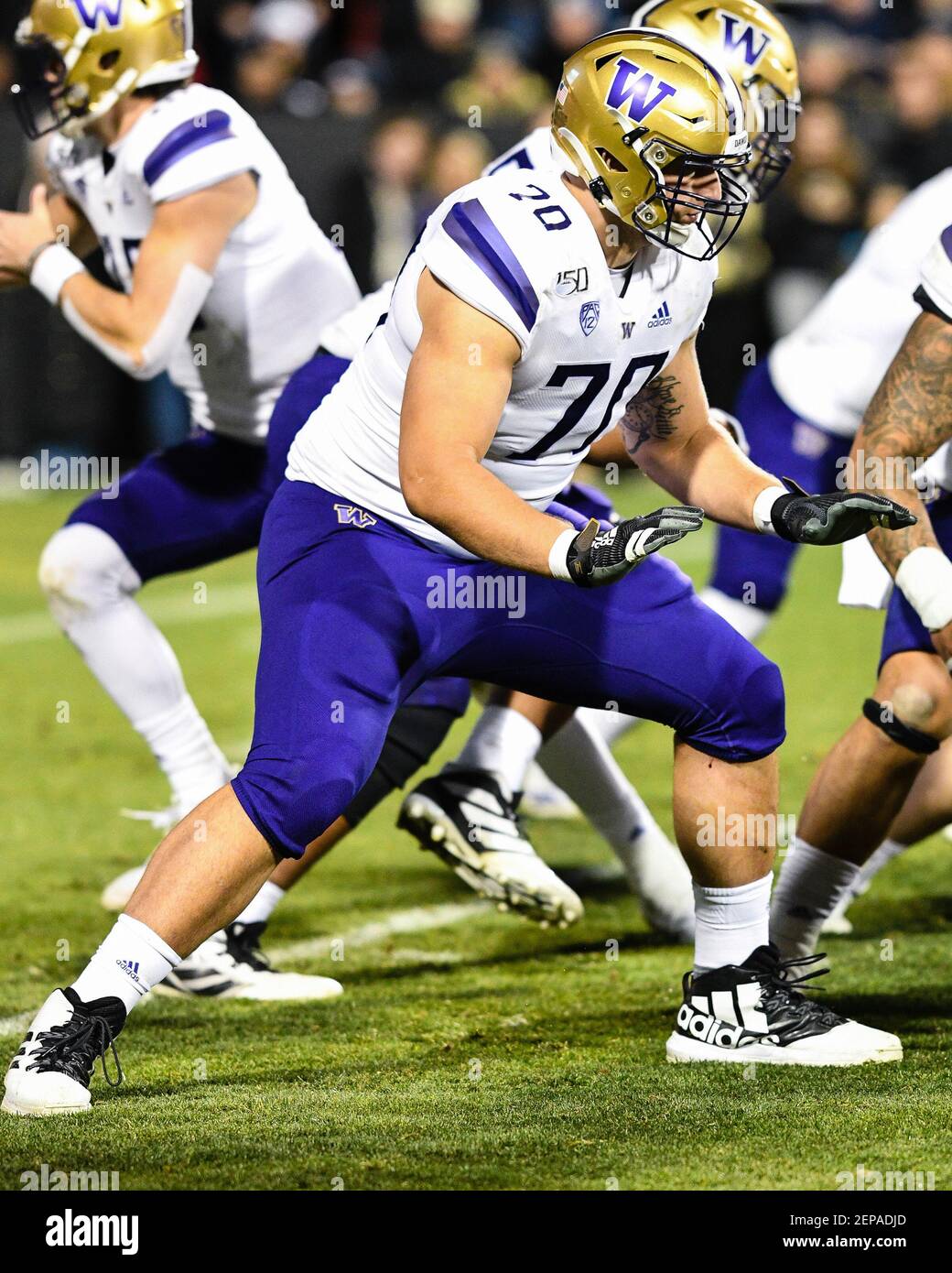 November 23, 2019: Washington Huskies offensive lineman Jared Hilbers ...
