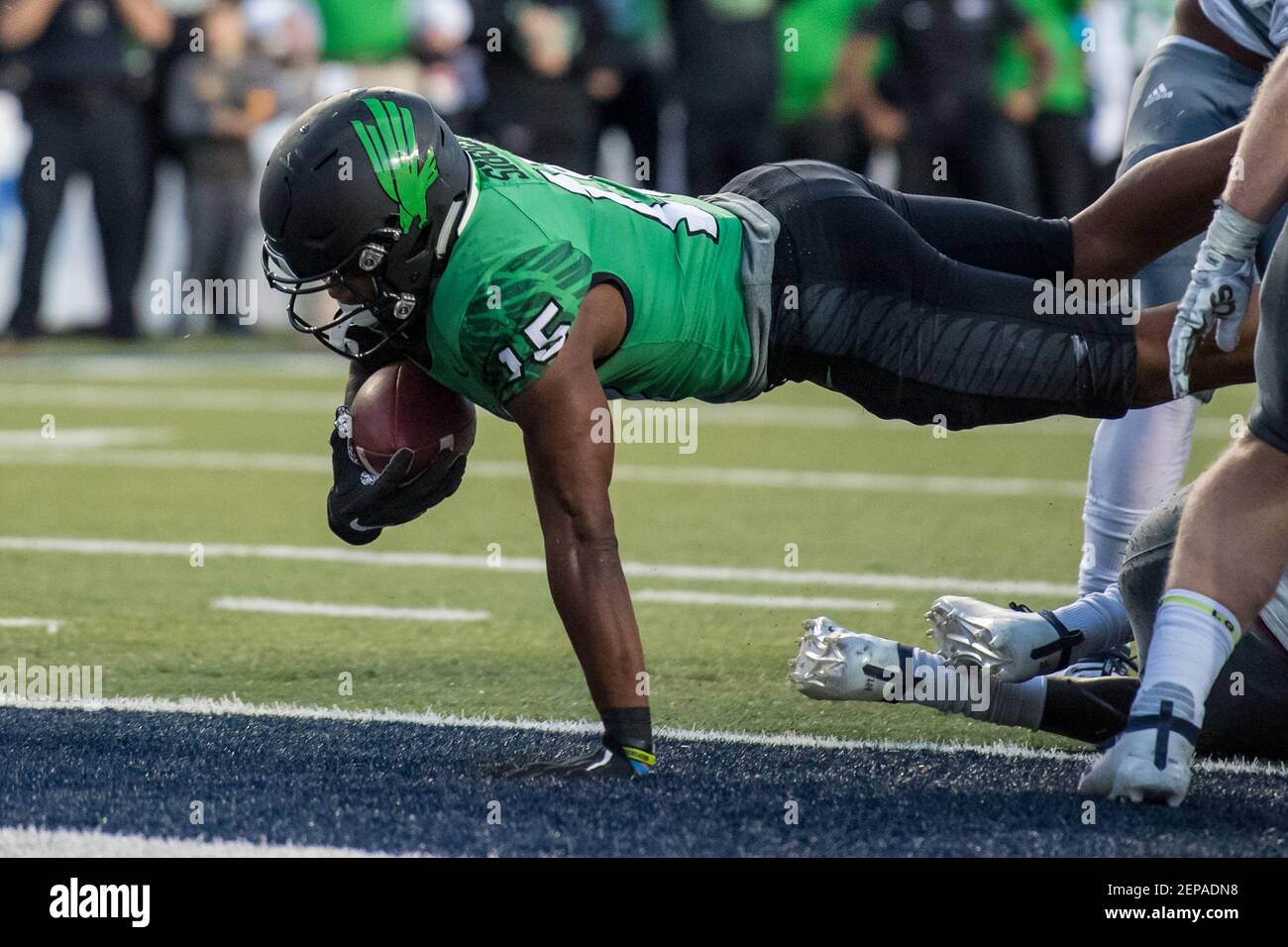 November 23, 2019: North Texas Mean Green running back Tre Siggers (15 ...