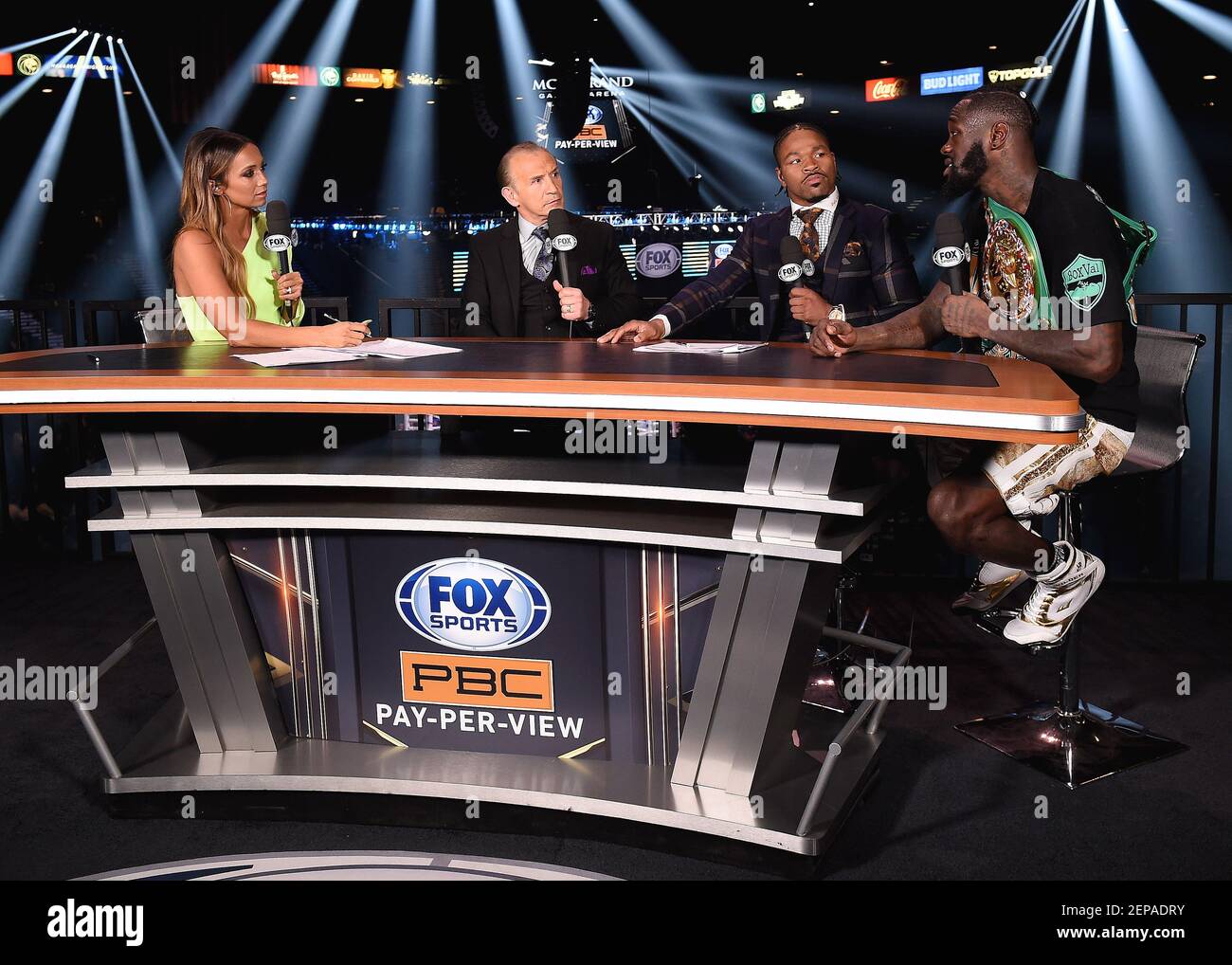 LAS VEGAS - NOVEMBER 23: Kate Abdo, Ray Mancini, Shawn Porter and ...