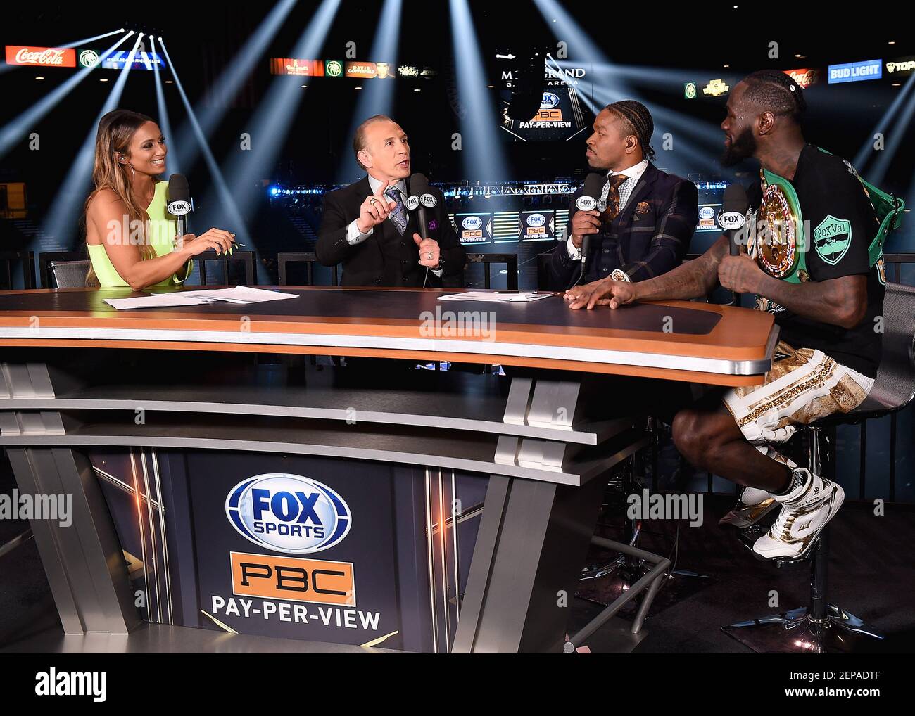 LAS VEGAS - NOVEMBER 23: Kate Abdo, Ray Mancini, Shawn Porter and ...