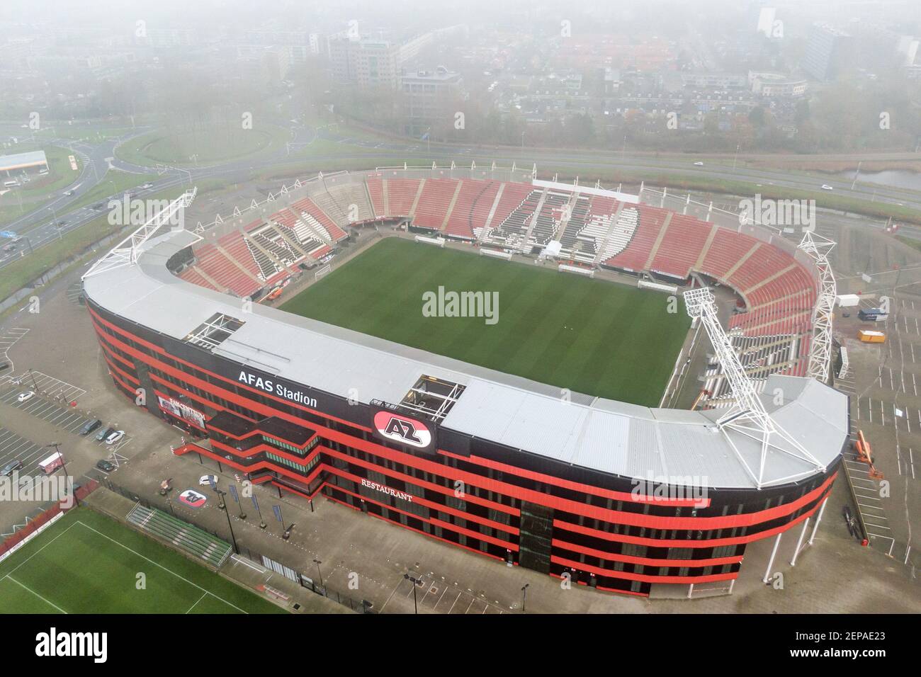 ALKMAAR, 24-11-2019, The entire roof was removed from the AFAS AZ ...