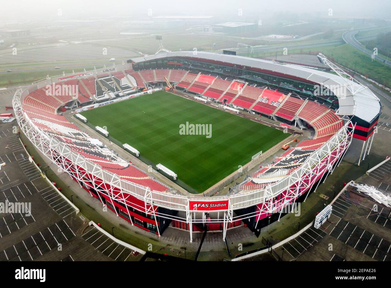 ALKMAAR, 24-11-2019, The entire roof was removed from the AFAS AZ ...