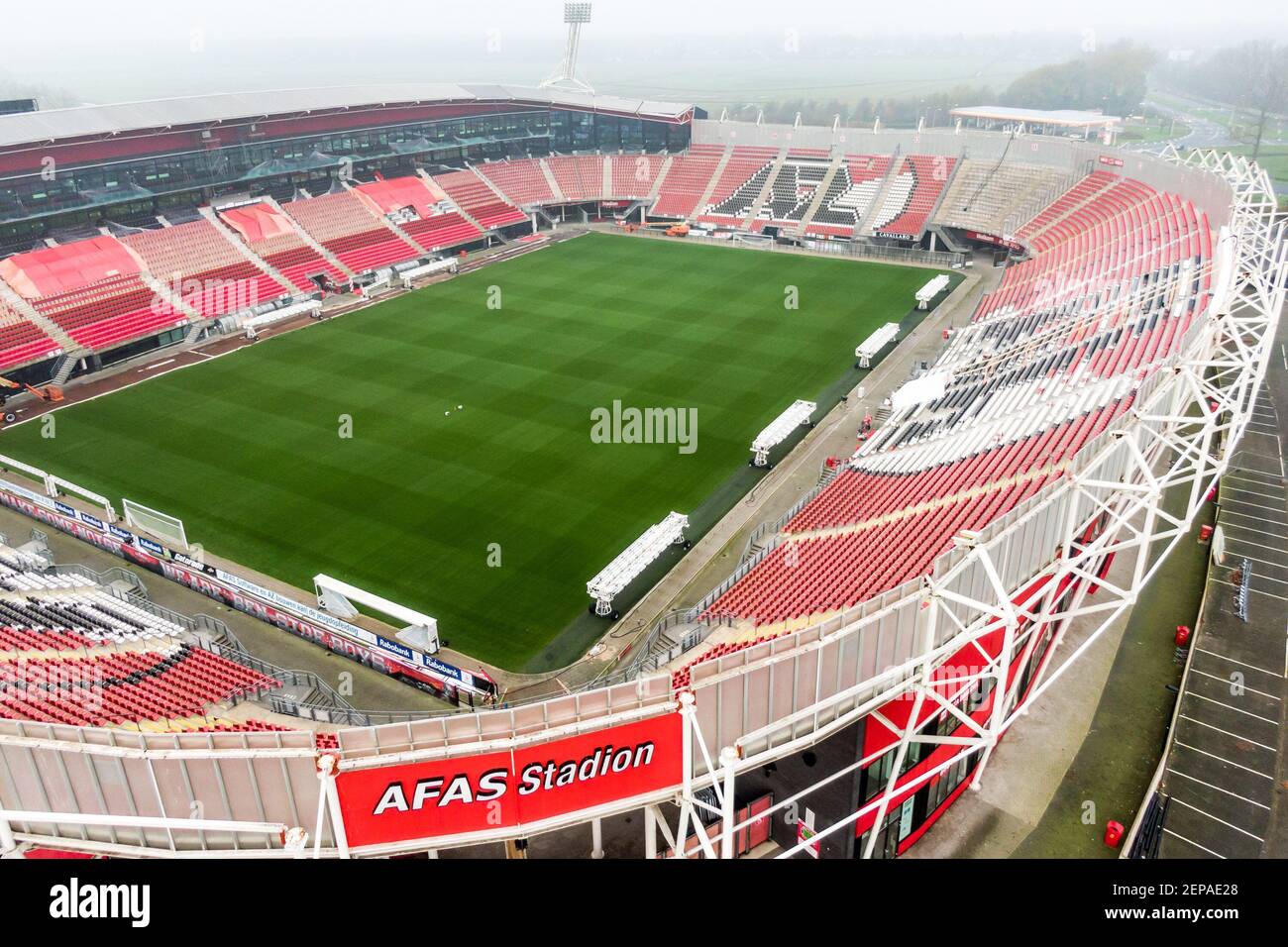 ALKMAAR, 24-11-2019, The entire roof was removed from the AFAS AZ ...