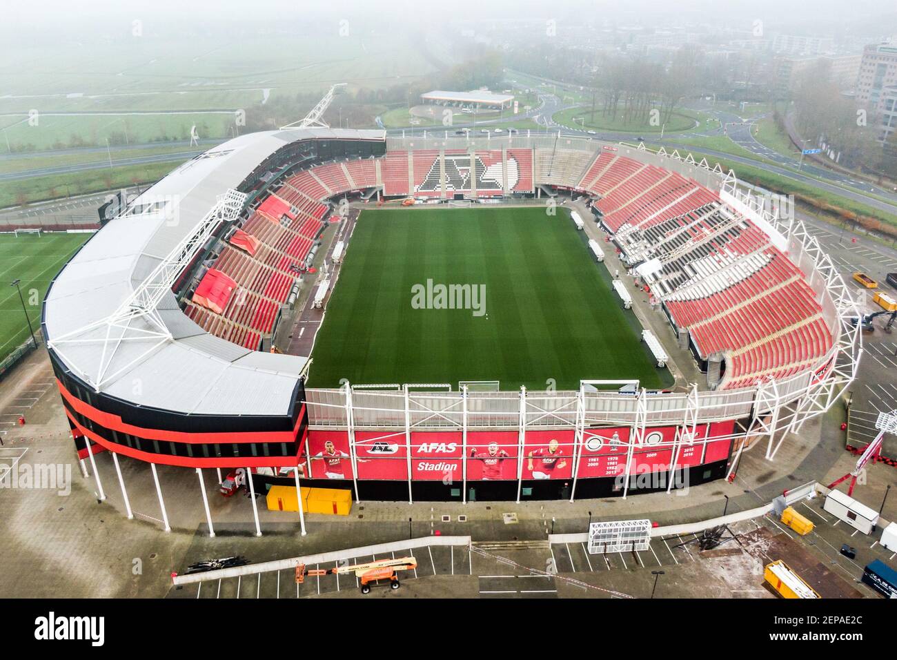 ALKMAAR, 24-11-2019, The entire roof was removed from the AFAS AZ ...