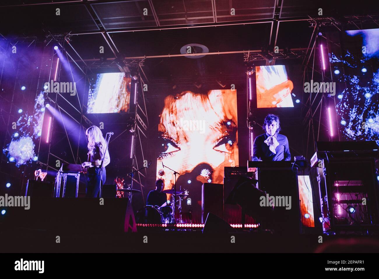 American Indie pop band Chromatics perform live in Turin, Italy on ...