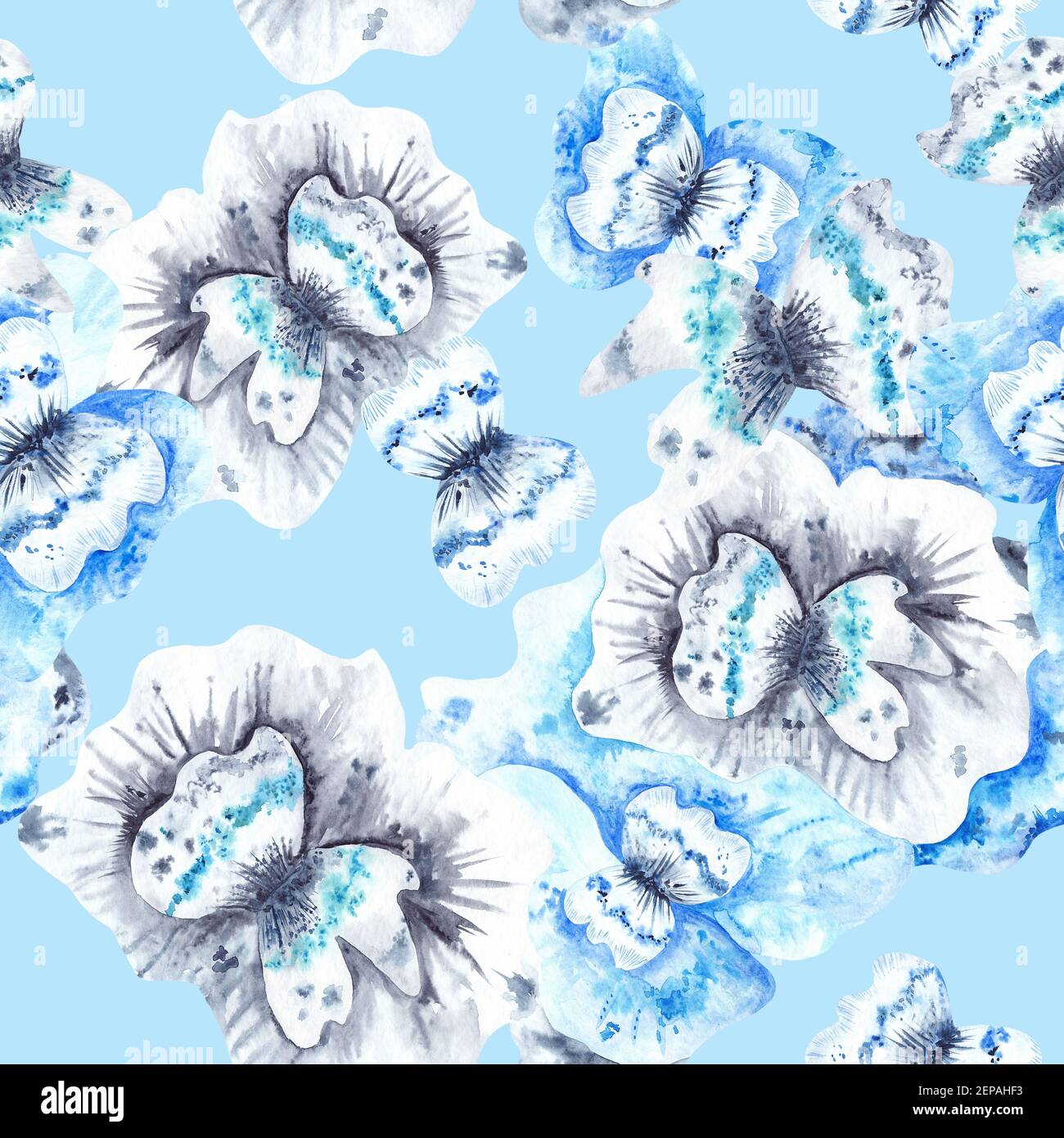 Blue and grey tye dye fantasy pattern Stock Photo - Alamy