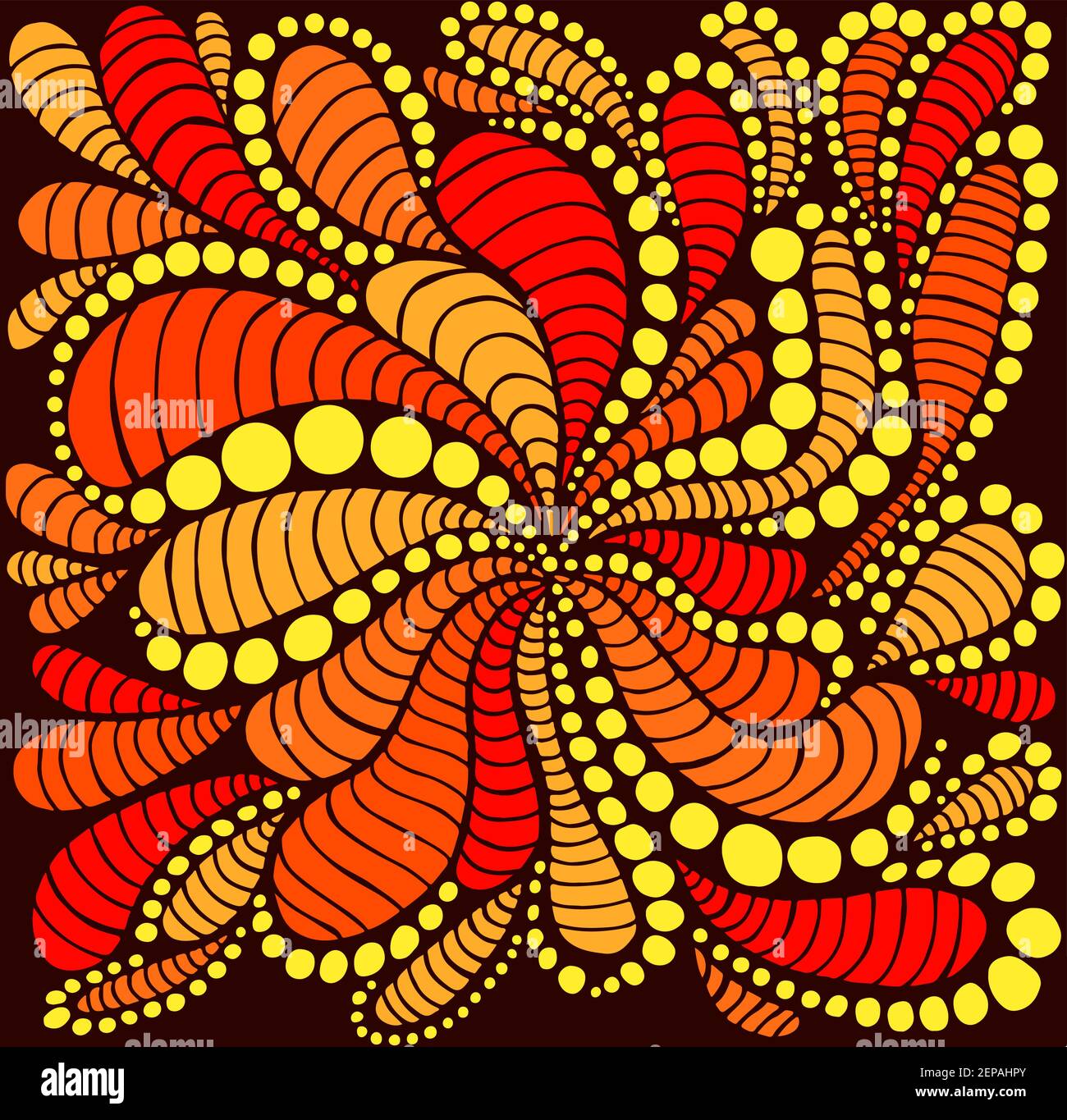 Abstract fantasy decorative pattern. Doodle colorful style texture ...