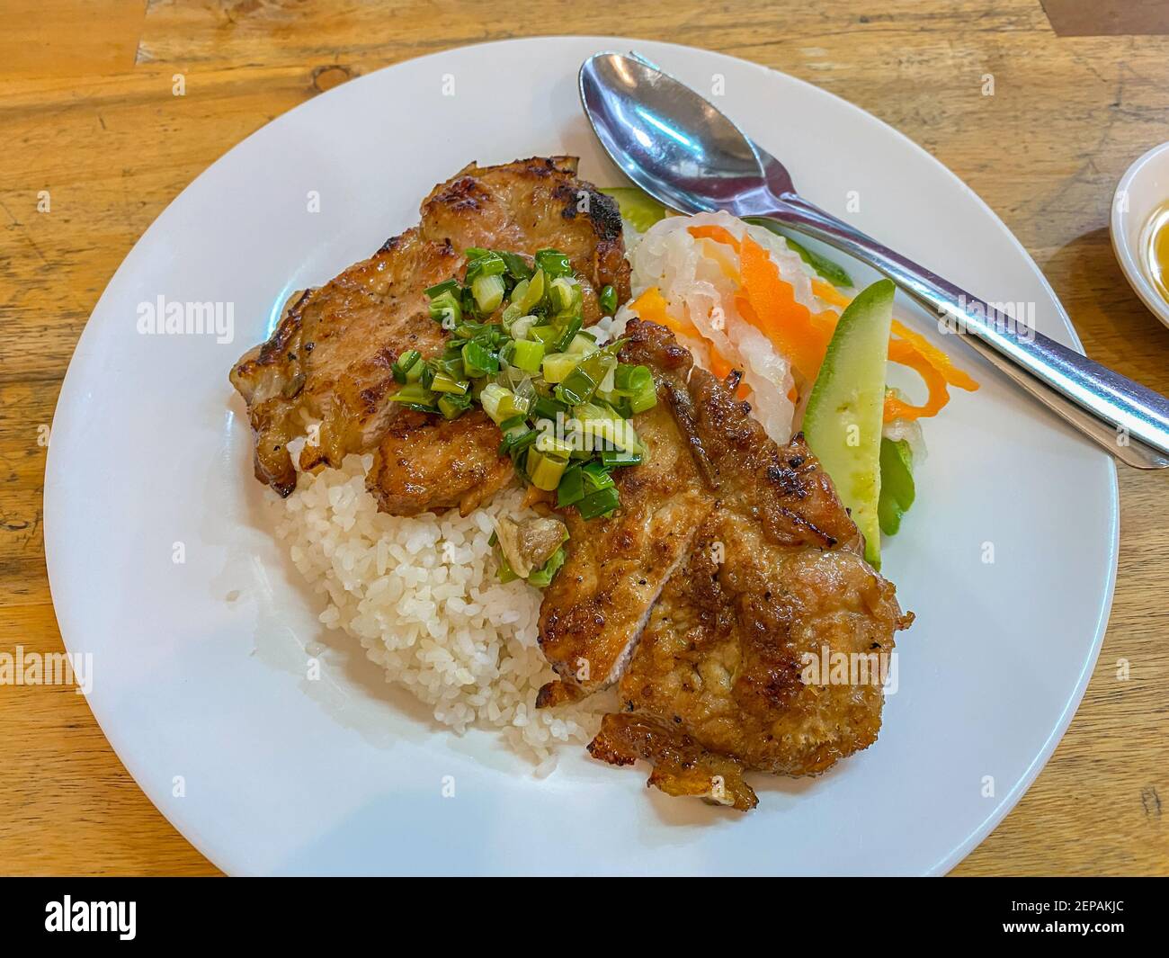 Top view photo of Com Tam broken rice in Vietnam Stock Photo - Alamy