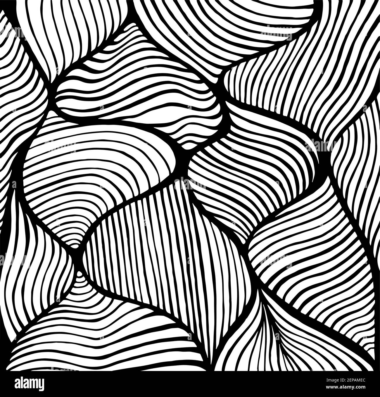 Abstract doodle decorative line art coloring page pattern. Vector hand ...