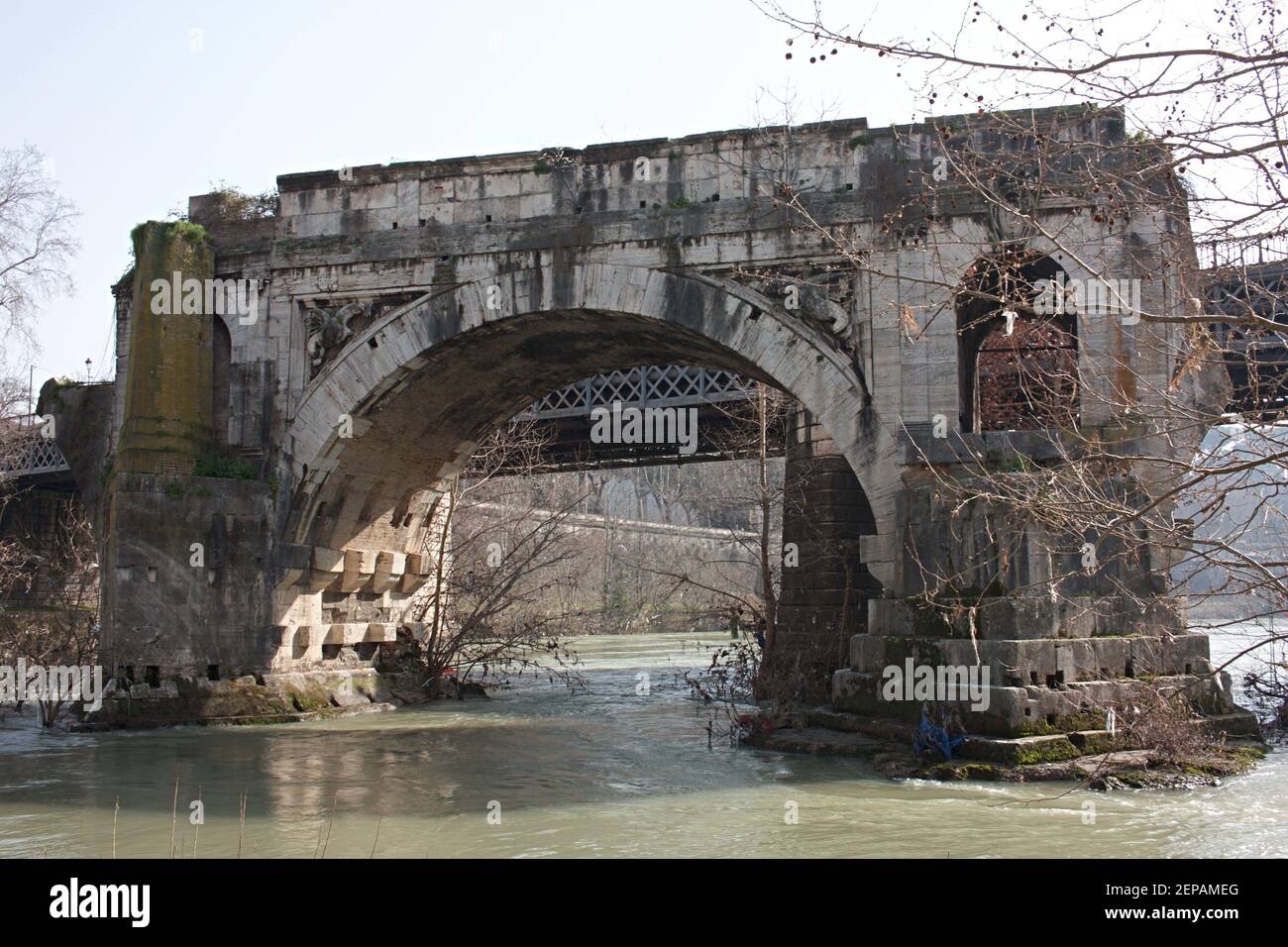Pons Aemilius (ponte rotto), rome Stock Photo - Alamy