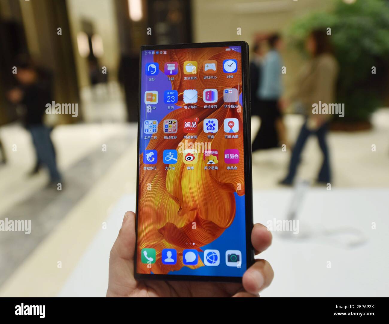 Hangzhou, CHINA-On November 23, 2019, MateX, huawei's first fold-screen ...