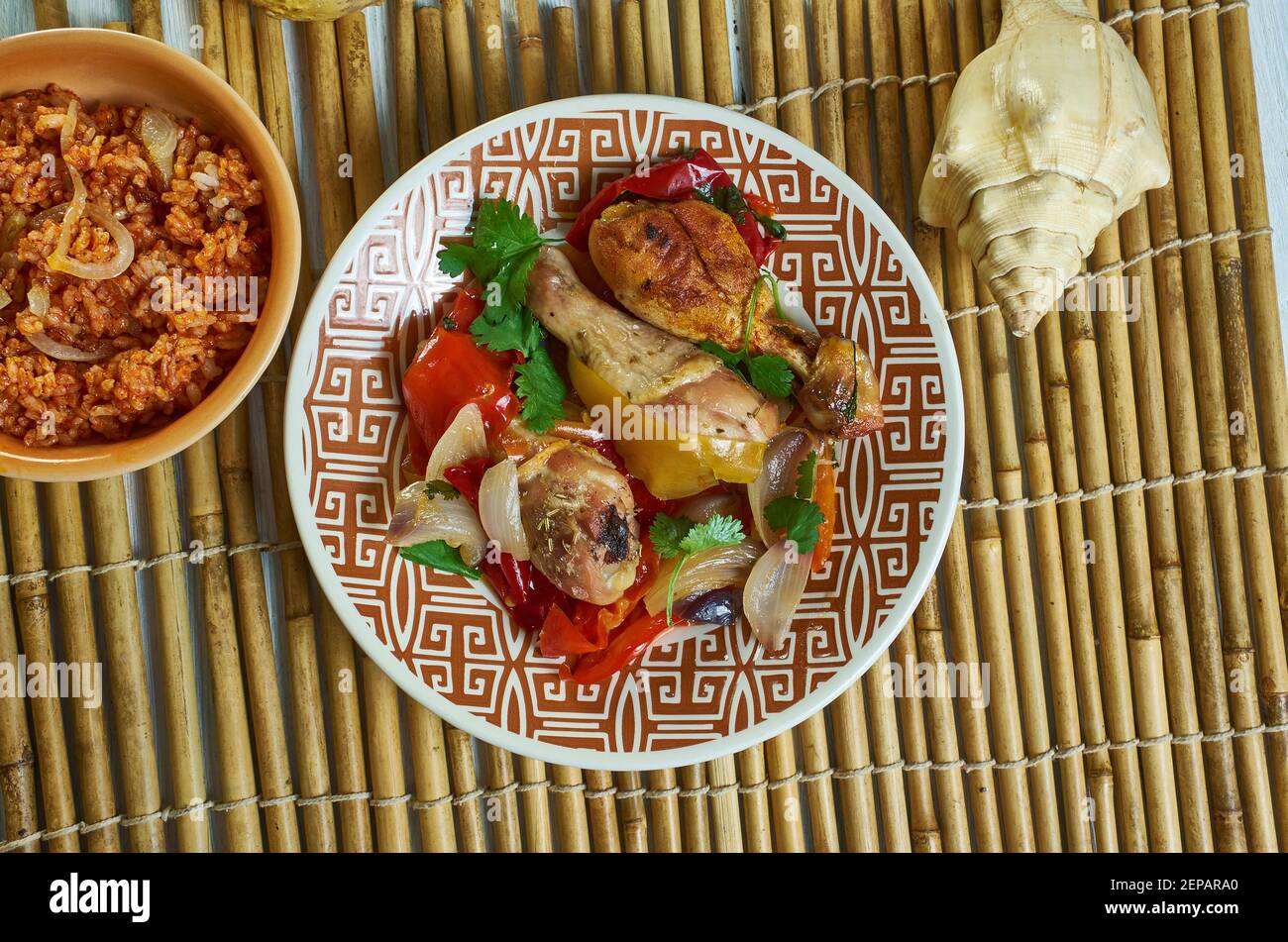 Pollo alla romana, age-old peasant dish from Rome Stock Photo - Alamy