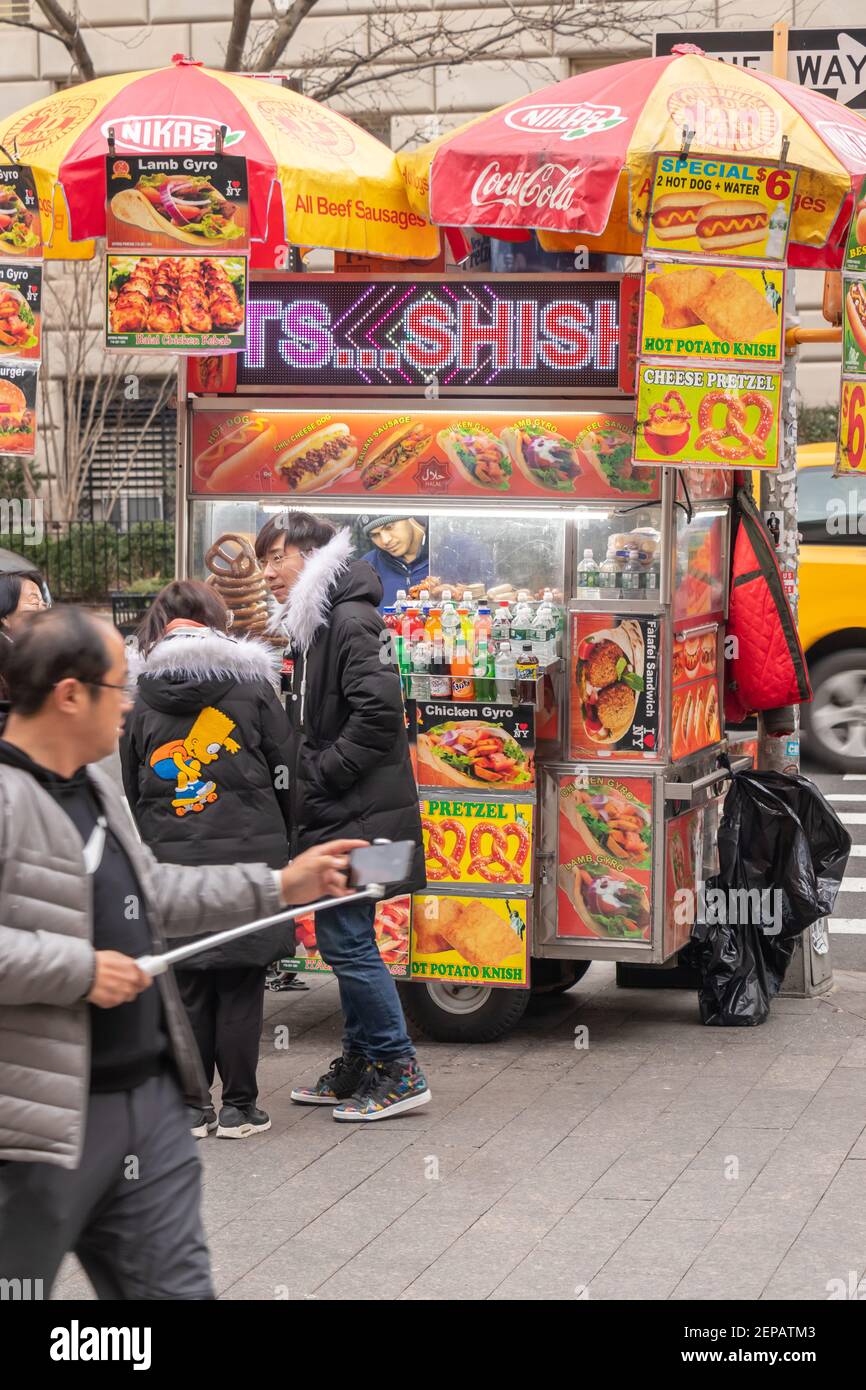 food stands outside of New York The Metropolitan Museum of Art in NYC ...
