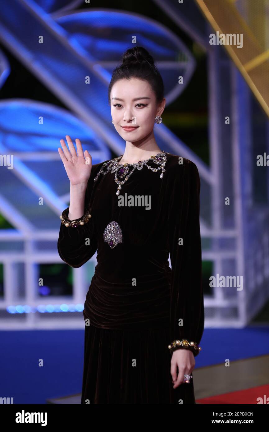 Chinese actress Ni Ni attends the closing ceremony of the 28th Golden ...