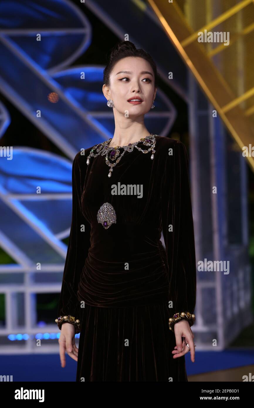 Chinese actress Ni Ni attends the closing ceremony of the 28th Golden ...