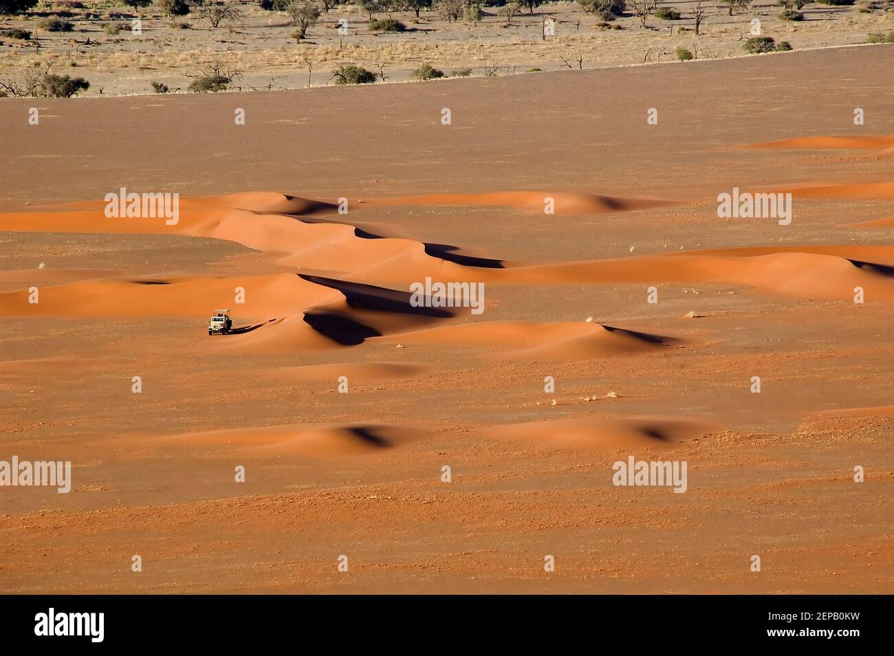 4x4 in the namib dunes Stock Photo - Alamy