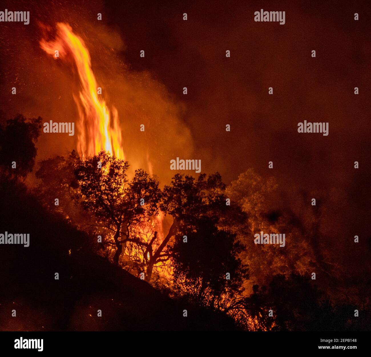 The Cave Fire burns over 3,300 acres in foothills above the City of ...