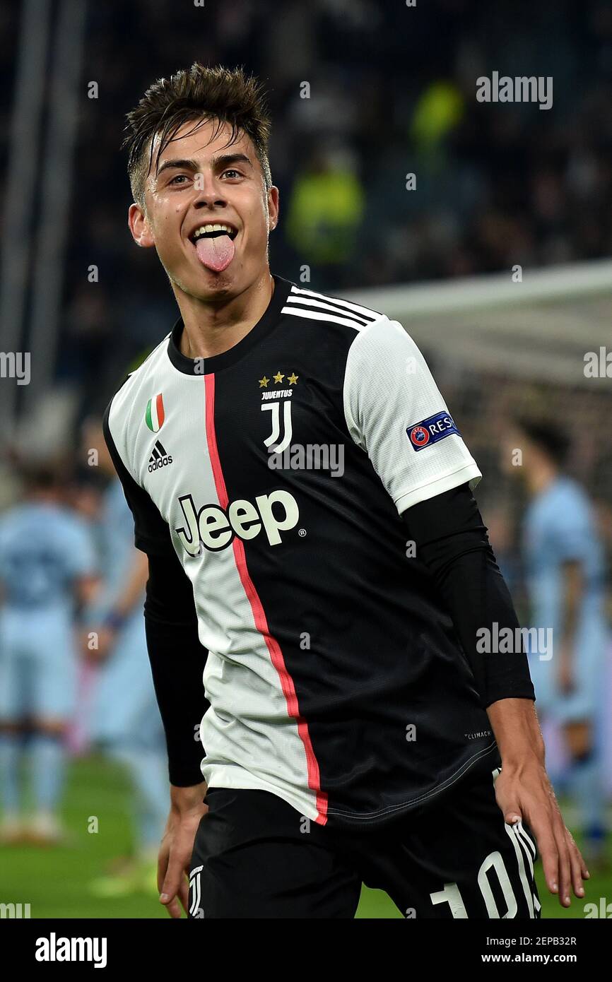 Paulo Dybala of Juventus celebrates after scoring the victory goal of 1 ...