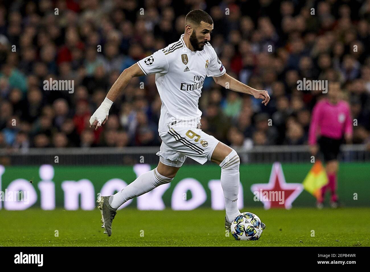 Karim Benzema of Real Madrid during the match Real Madrid CF v Paris ...