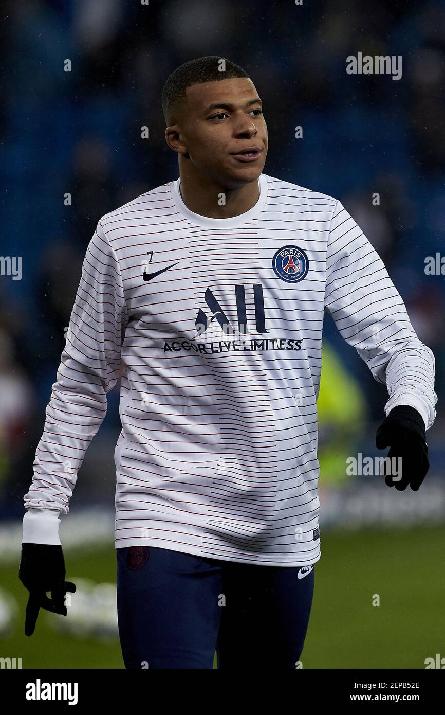 Kylian Mbappe of PSG during the match Real Madrid CF v Paris Saint ...