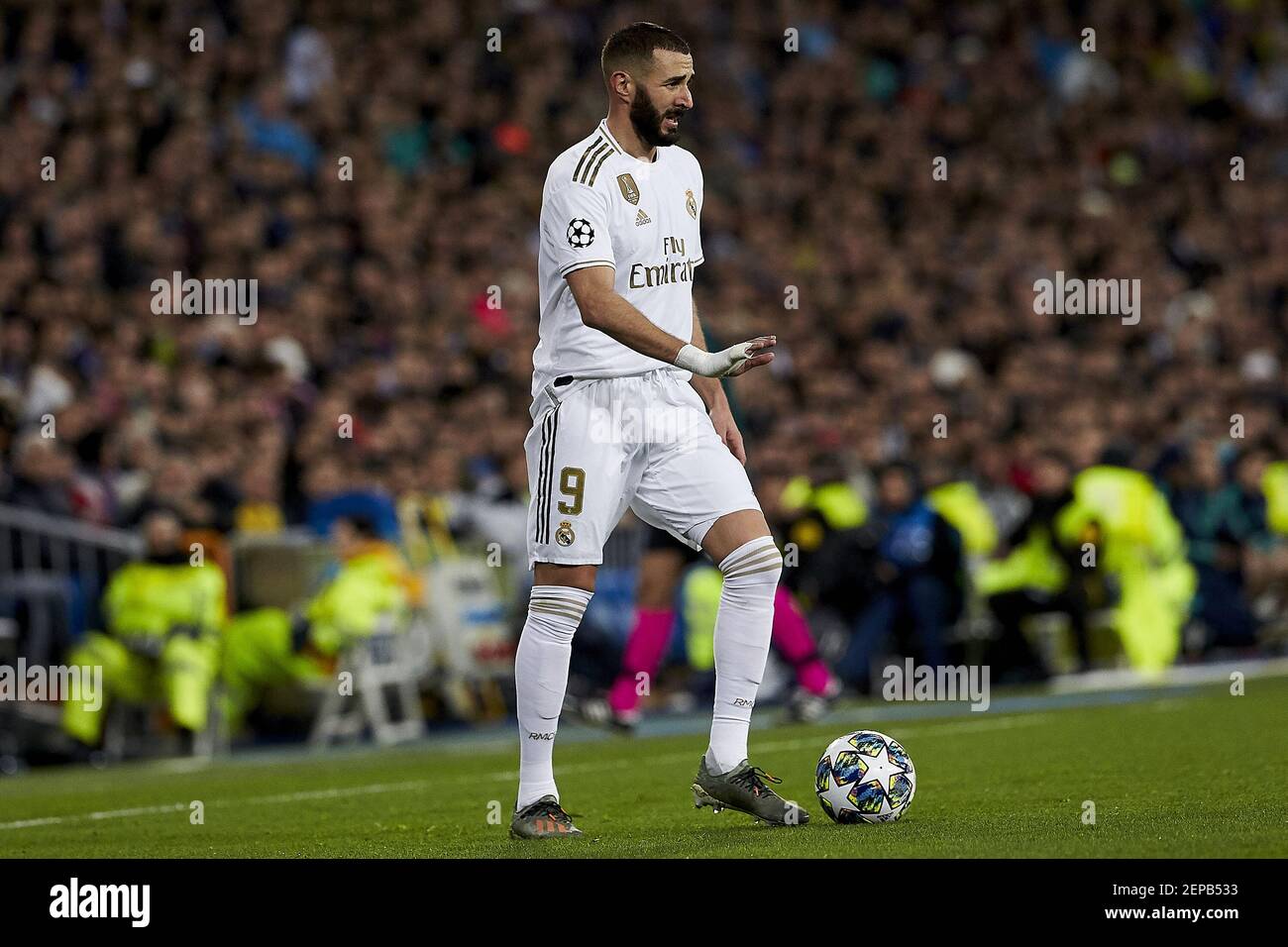 Karim Benzema of Real Madrid during the match Real Madrid CF v Paris ...