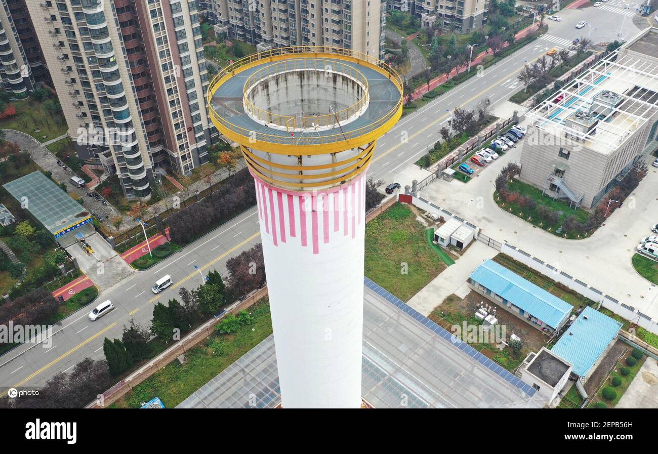 An aerial view of the haze eliminating tower, which is the only one on ...