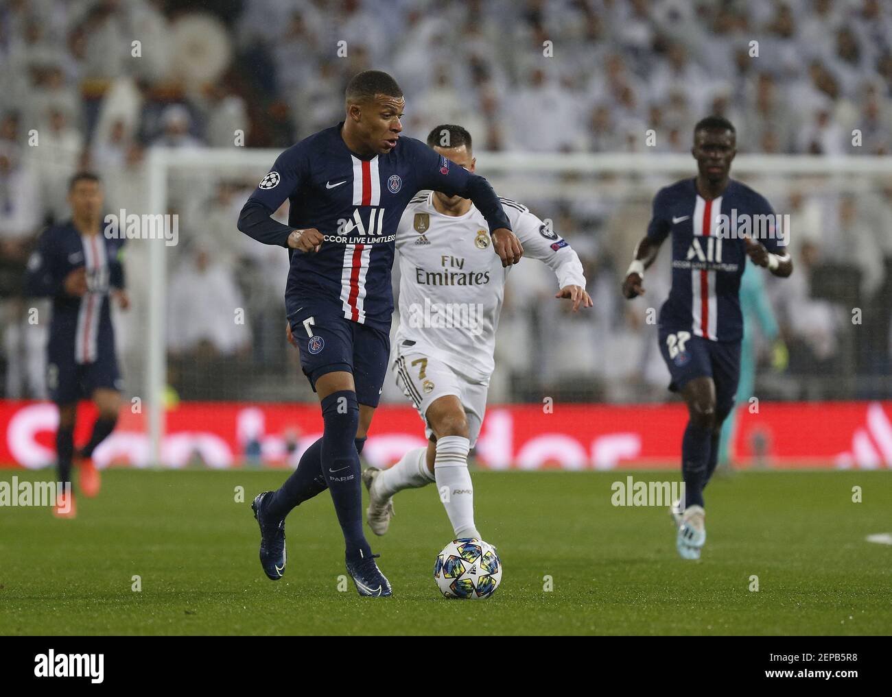 Kylian Mbappe of PSG seen in action during UEFA Champions League match ...